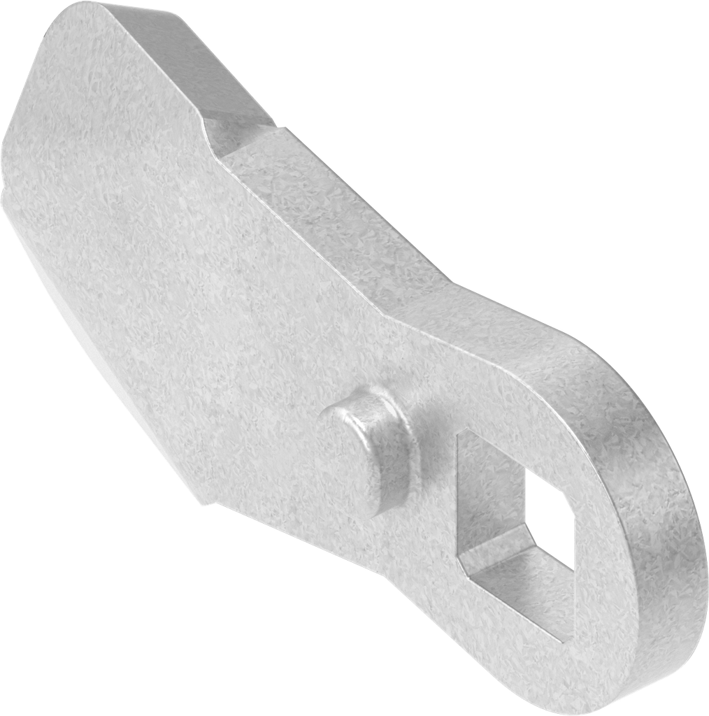 Lengüeta, acero galvanizado; 1000-5046 Acodamiento h = 0 mm