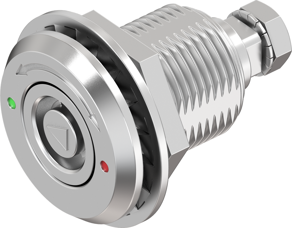 Compression latch with tube and marking, right version, Stainless steel ...