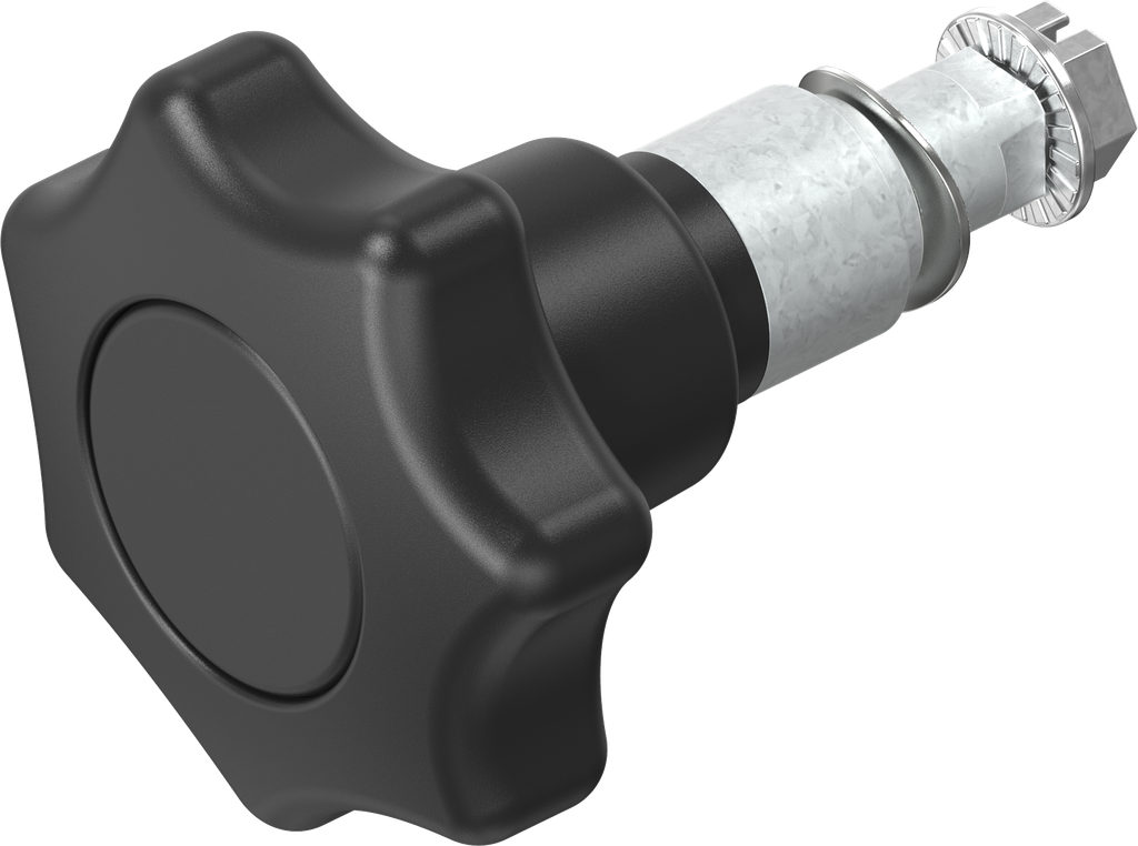 Star handle, Zinc die and polyamide GF black; 1000-U13