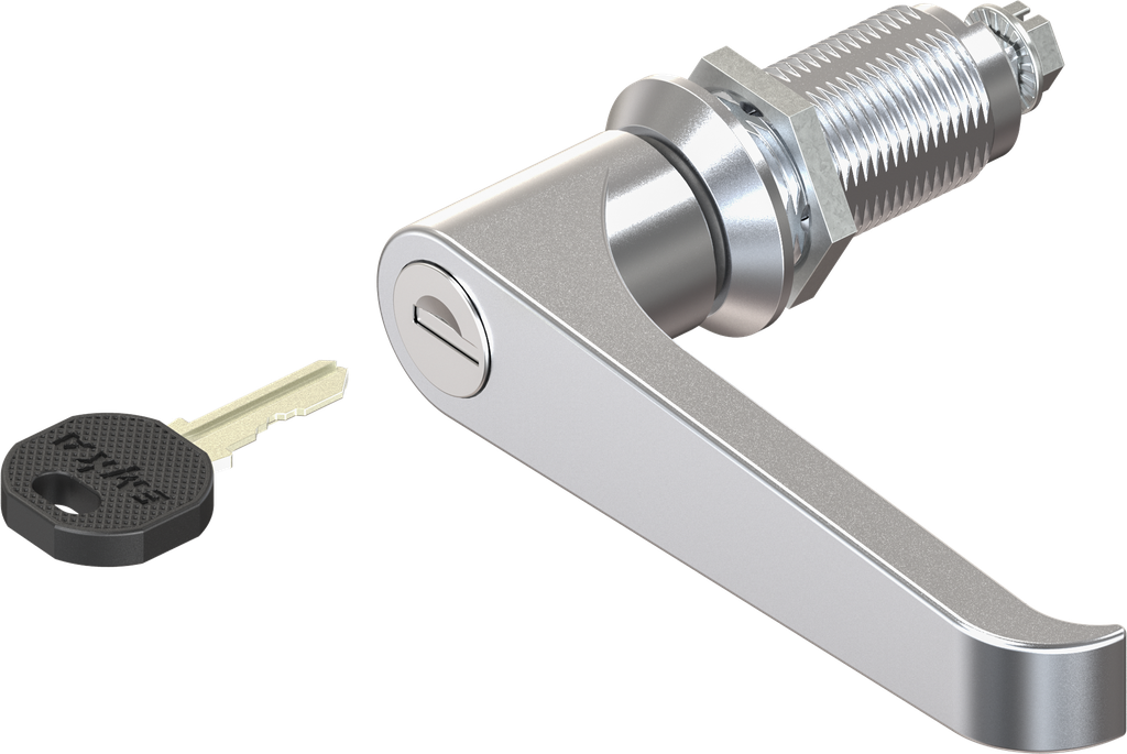 L-handle quarter turn, keyed EK 333, Zinc die chrome-plated; 1000-U106 ...