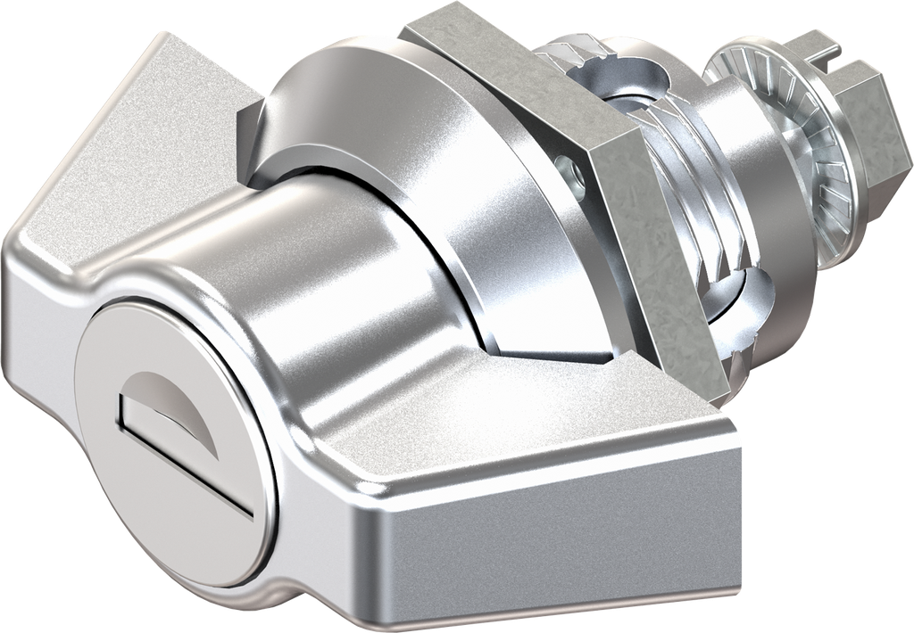 Wing knob quarter turn, keyed EK 333, Zinc die chrome-plated; 1000-U153 ...