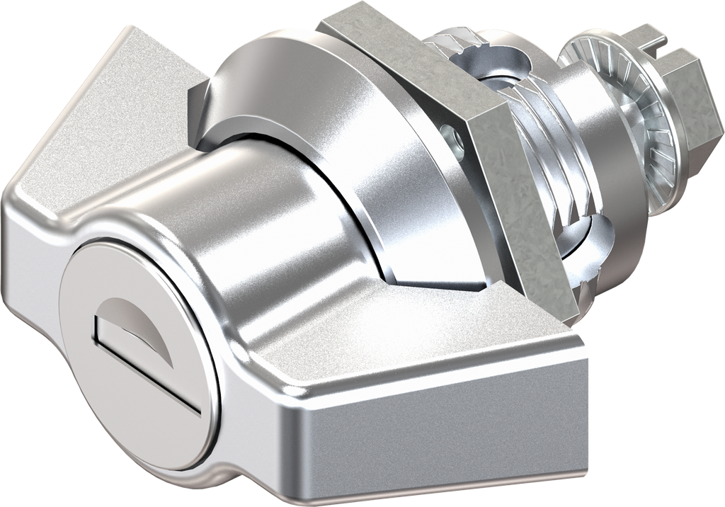 Wing knob quarter turn, keyed different, Zinc die chrome-plated; 1000 ...