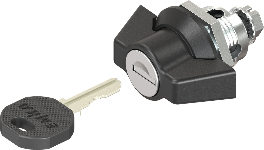 Wing knob quarter turn, keyed different, Zinc die black powder-coated ...