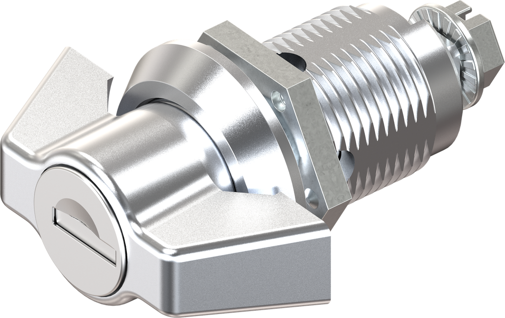 Wing knob quarter turn, keyed EK 333, Zinc die chrome-plated; 1000-U272 ...