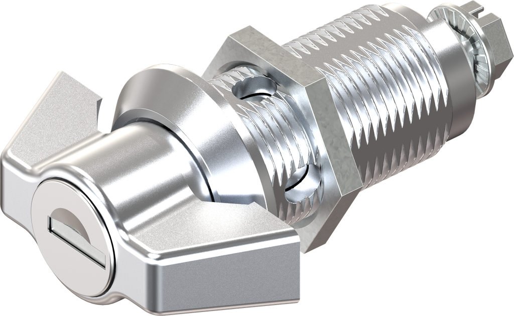Wing knob quarter turn, keyed EK 333, Zinc die chrome-plated; 1000-U277 ...