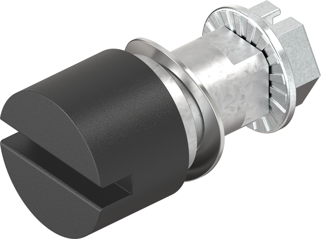 Insert slot 2 x 4, Zinc die black powder-coated; 1000-U329