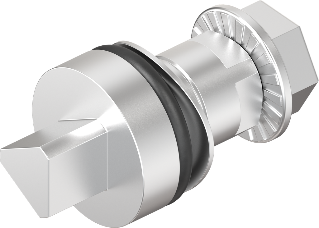 Insert triangular 7, Stainless steel AISI 303; 1000-U334 with O-ring