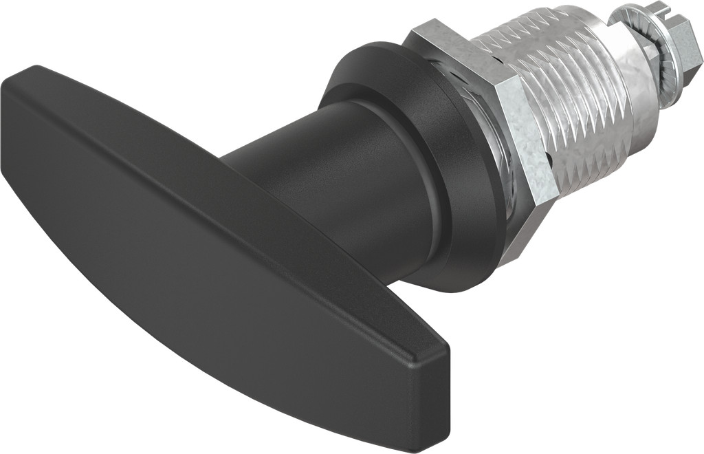 T-handle quarter turn, non-keyed, Zinc die and polyamide black; 1000 ...
