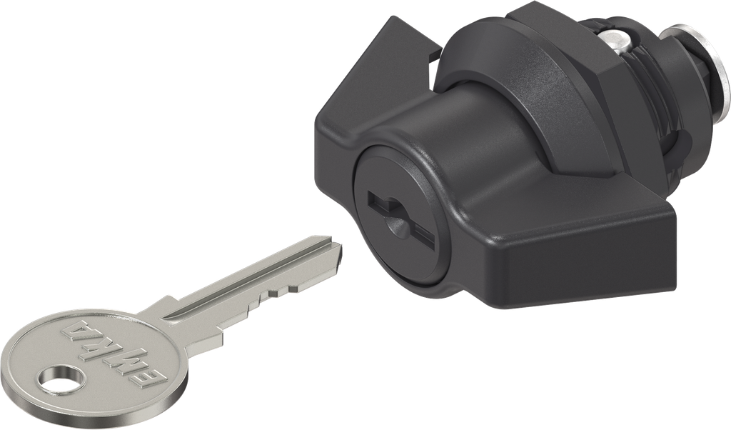 Wing knob quarter turn, keyed different, Polyamide black; 1000-U753 ...