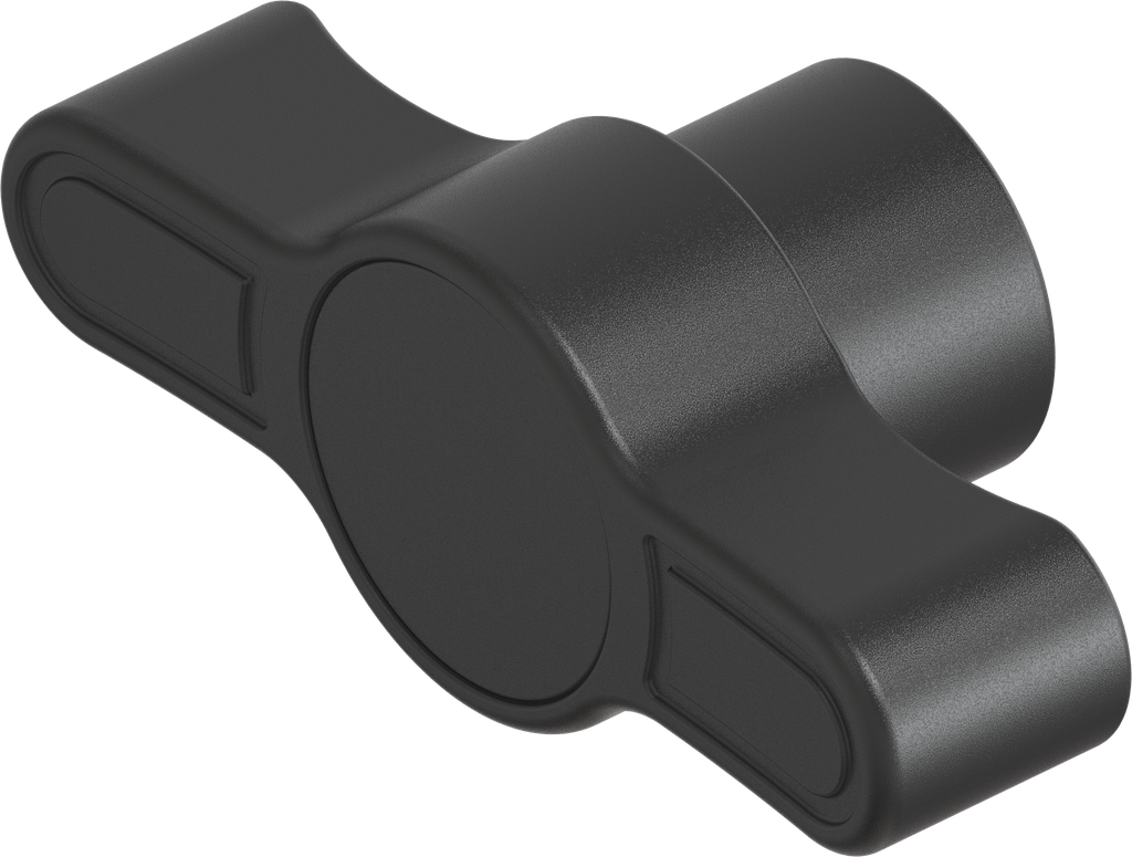 Wing knob for insert square 8, Polyamide GF black; 1000-U764