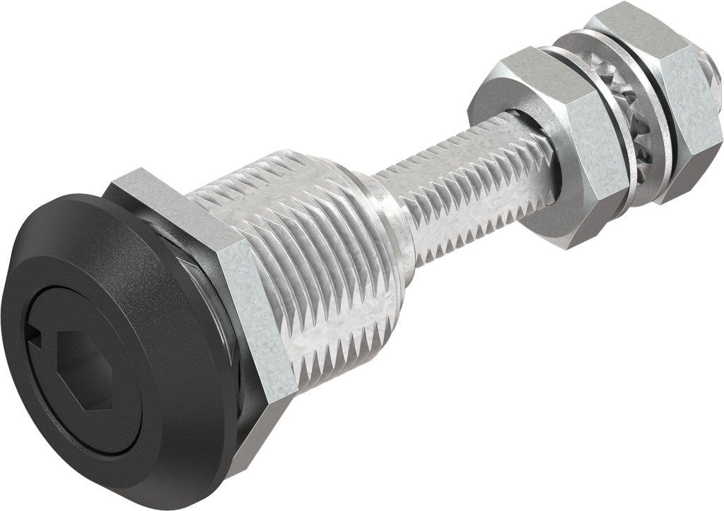 Compression latch with adjustable cam height, hexagon female SW 8, Zinc ...