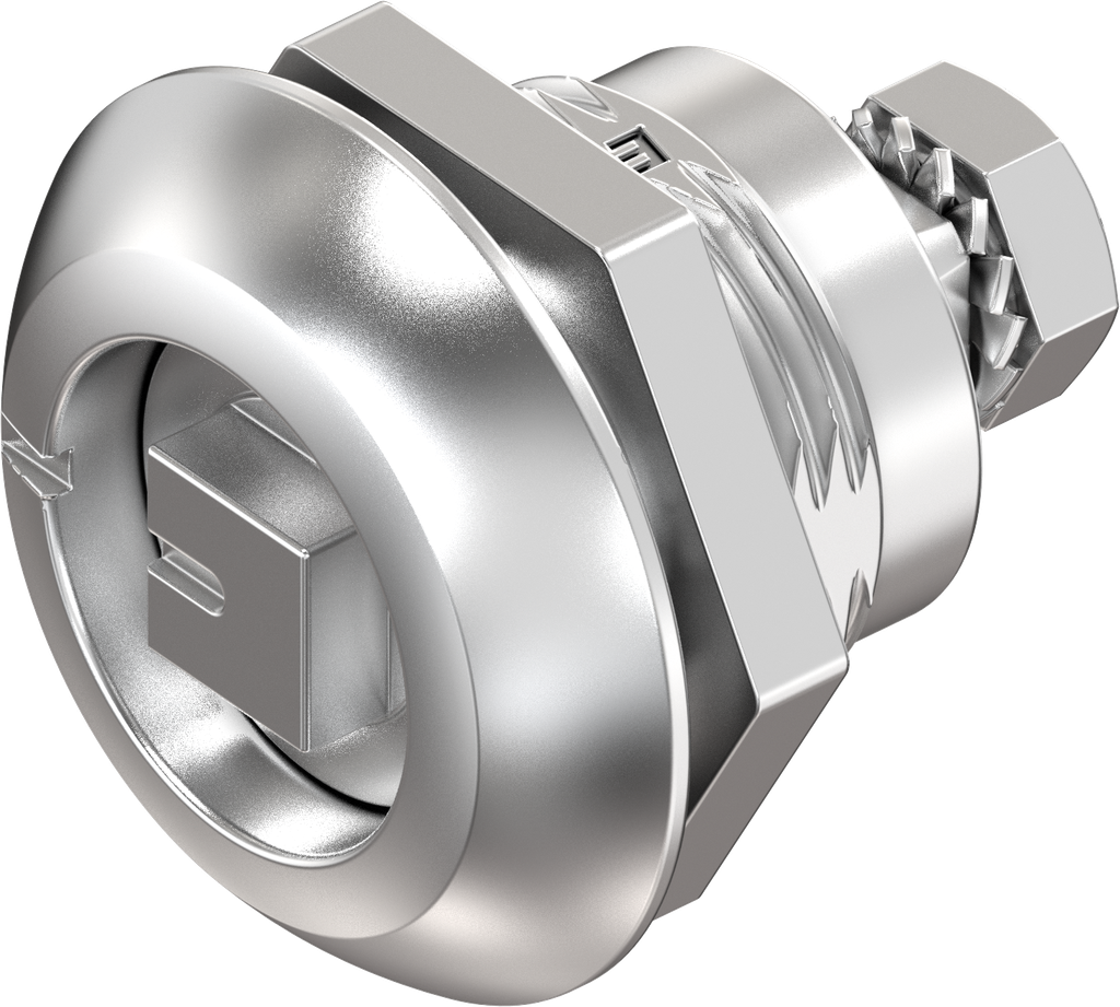 Draai-span-slot vierkant 8, RVS 316; 1000-U852-PH met RVS moer