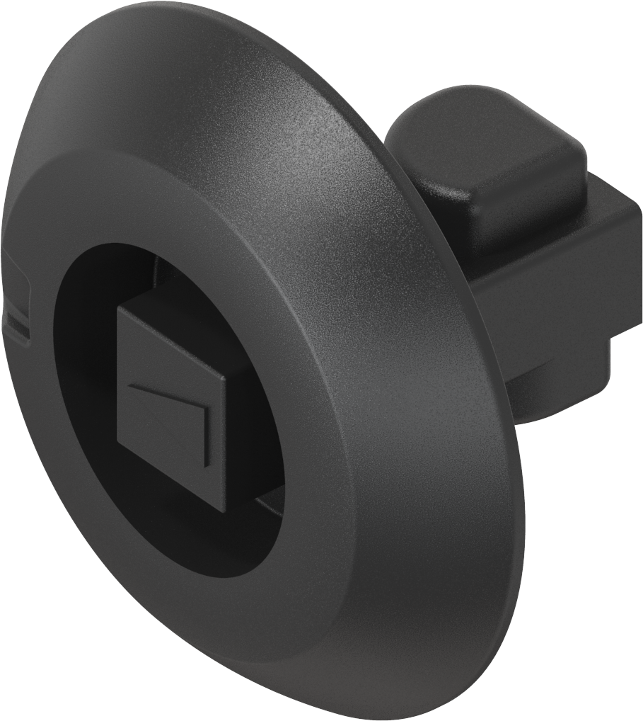 Insert part square 7 for assembly without tools, Polyamide GF black ...