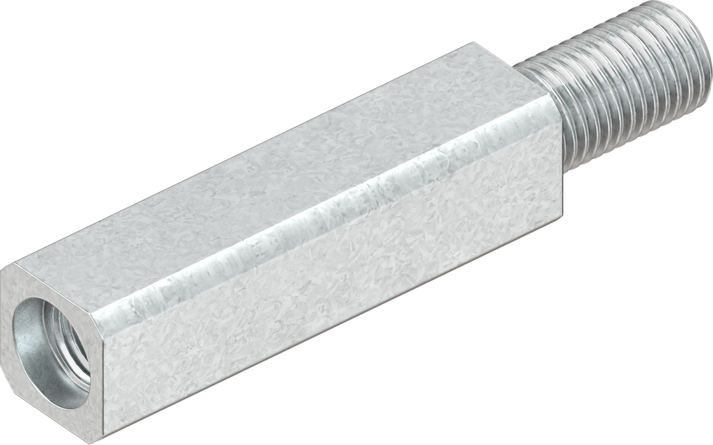 Square adapter, Steel zinc-plated; 1001-66 for adapter system with ...