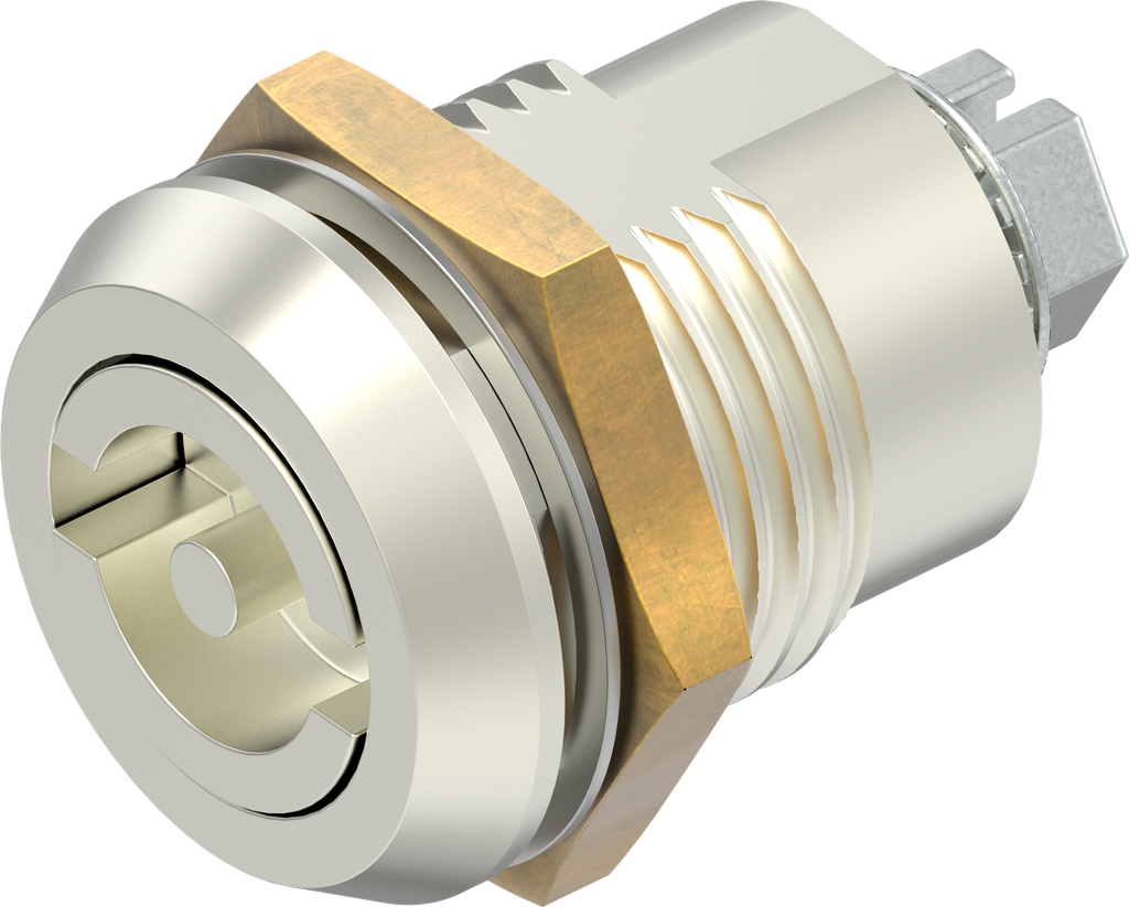 Quarter turn with built-in option double bit 3, Zinc die nickel-plated ...