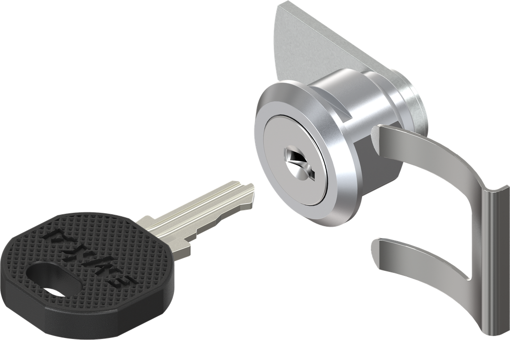 Cylinder quarter turn, keyed 2233X, Zinc die chrome-plated; 1022-U11