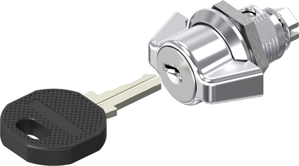 Wing knob quarter turn, keyed 2233X, Zinc die chrome-plated; 1022-U31 ...