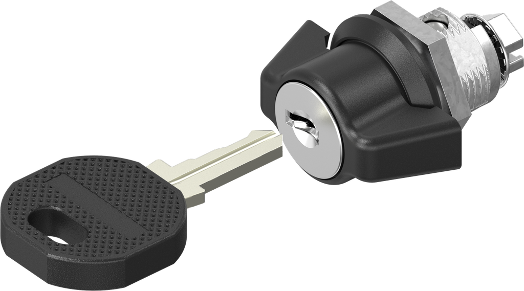 Wing knob quarter turn, keyed 2233X, Zinc die black powder-coated; 1022 ...