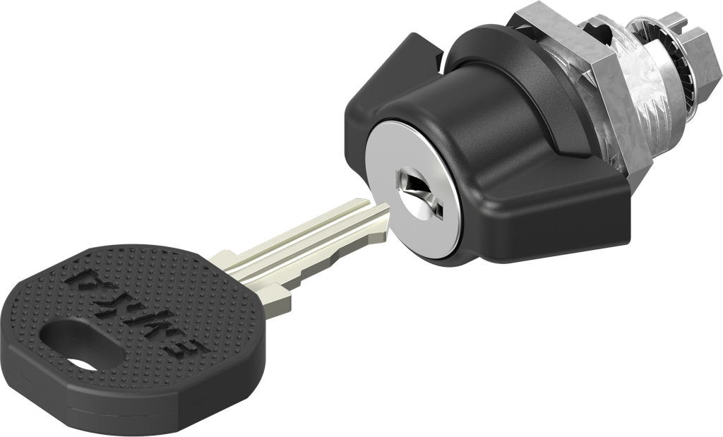 Wing knob quarter turn, keyed 2233X, Zinc die black powder-coated; 1022 ...