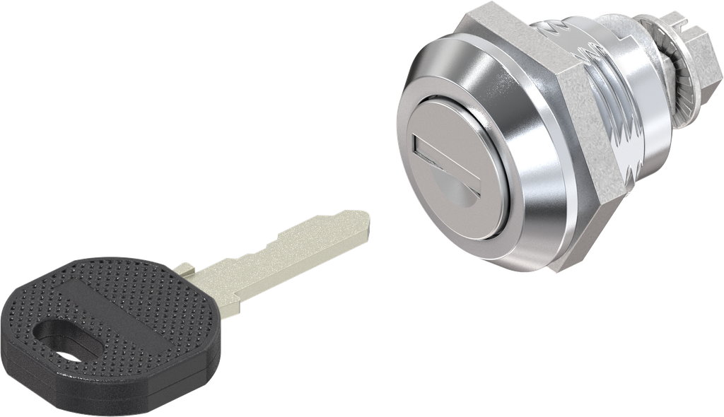 Cylinder quarter turn, keyed EK 333, Zinc die chrome-plated; 1048-U6 ...