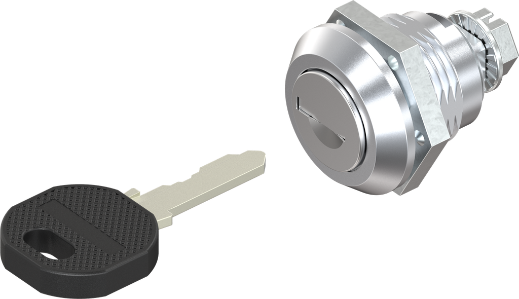 Cylinder quarter turn, keyed EK 333, Zinc die chrome-plated; 1048-U8 ...