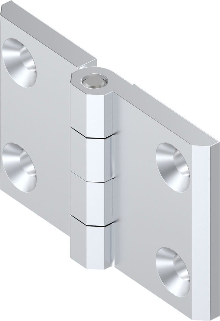 270° Scharnier, GD-Zn verchromt; 1056-U17 Abmessung 76 x 50 mm