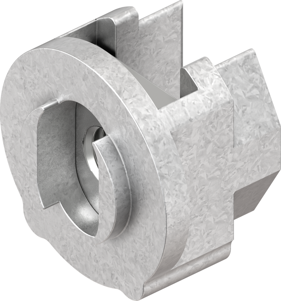 2D-Mutter M6, GD-Zn roh; 1056-U51