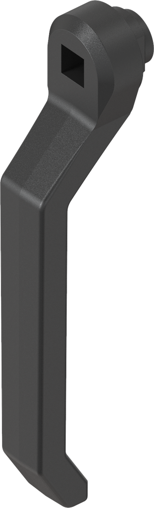 Maneta interior, larga, para eje de acero, poliamida GF negro; 1091-24