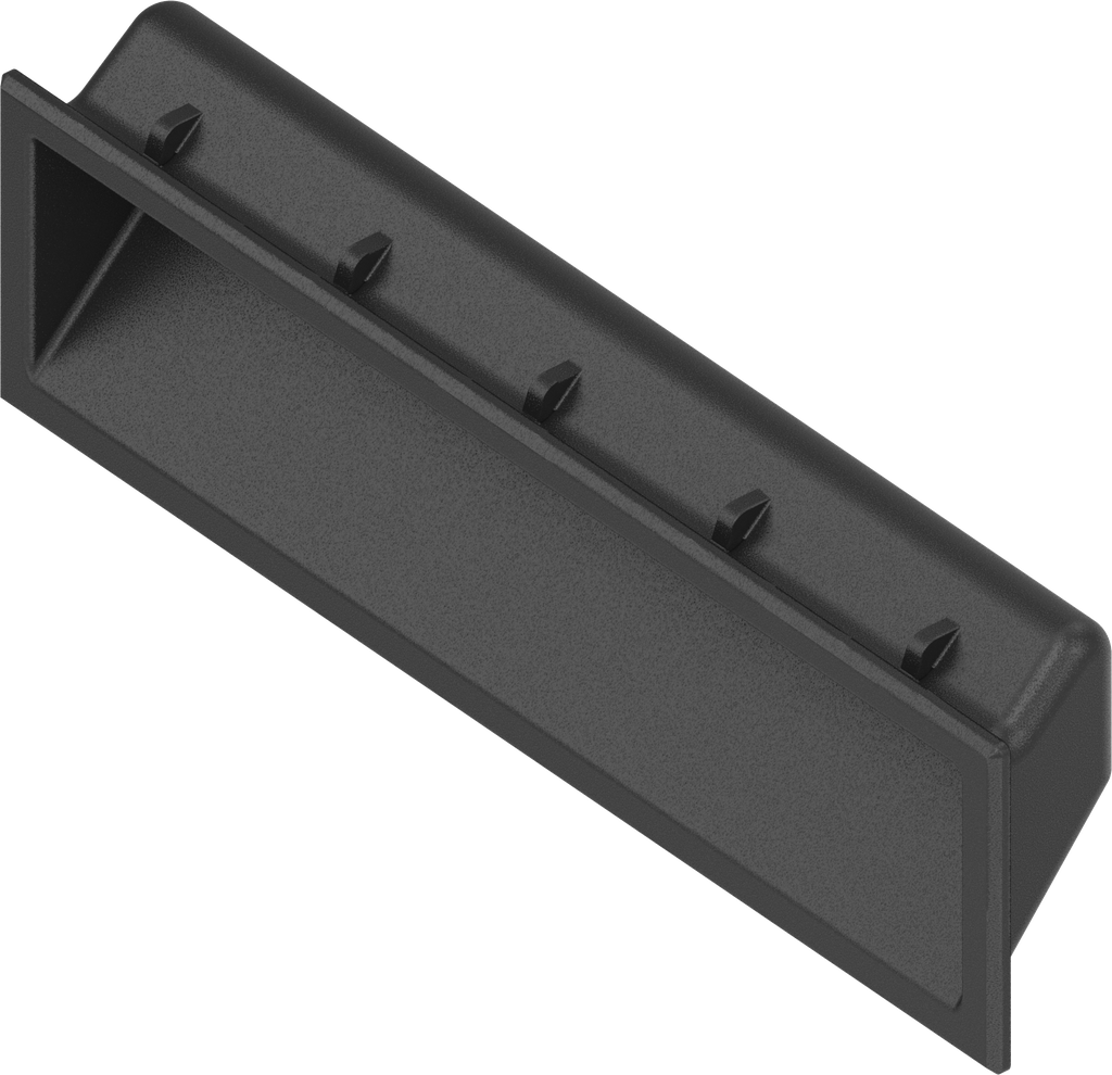 Recessed grip for Ts = 1.2 - 1.6 mm, Polyamide GF black; 1091-109-02