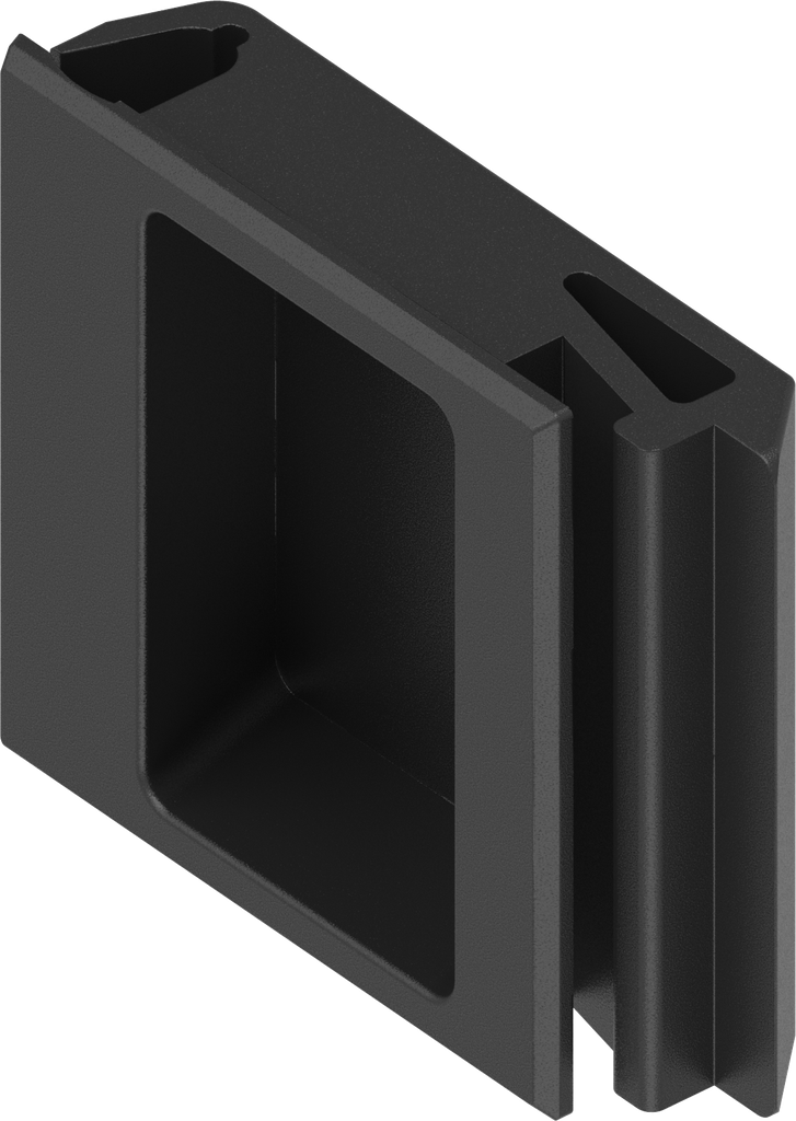 Snap lock, clip-in, Polyamide black; 1091-U115-01 for Ts = 1.2 - 1.6 mm