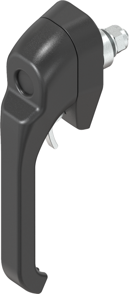 Cierre de maneta para candado, zamak recubierto de polvo negro; 1091-U122