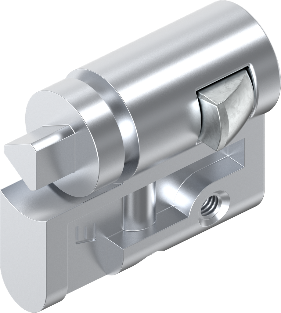 Profile half cylinder with insert triangular 8, Zinc die chrome-plated ...