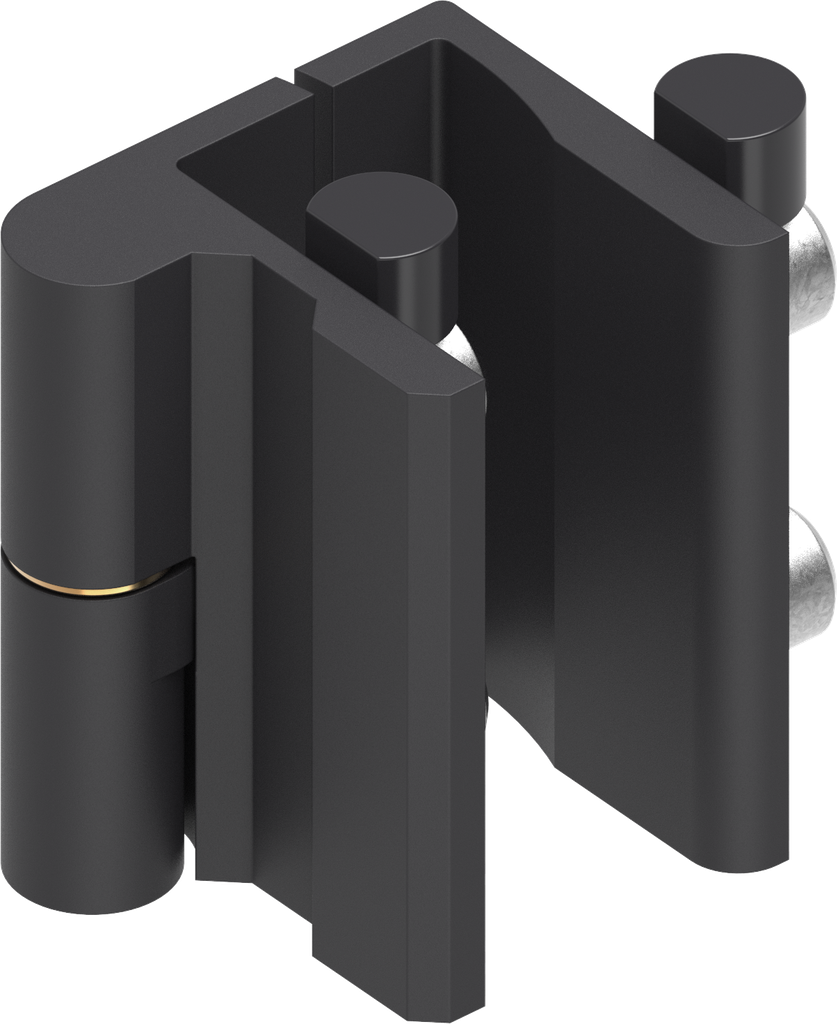 180° Hinge, left version, Zinc die black powder-coated; 1110-U71