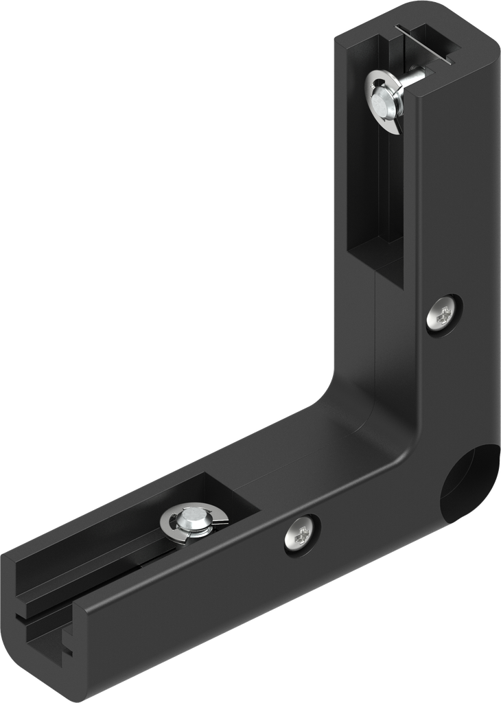 90° Turn for rods, Polyamide GF black; 1121-U170