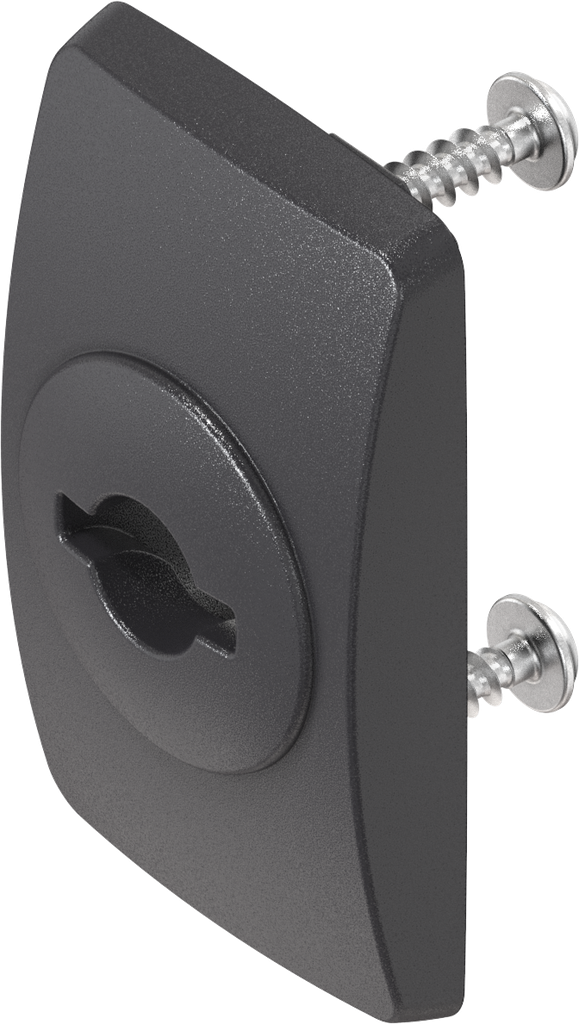 Escutcheon short for insert double bit, Polyamide GF black; 1221-U23