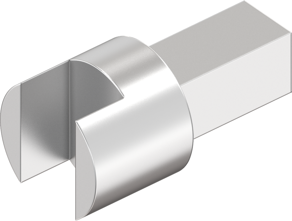 Adapter for Agent E for furniture doors, Stainless steel AISI 303; 3000 ...