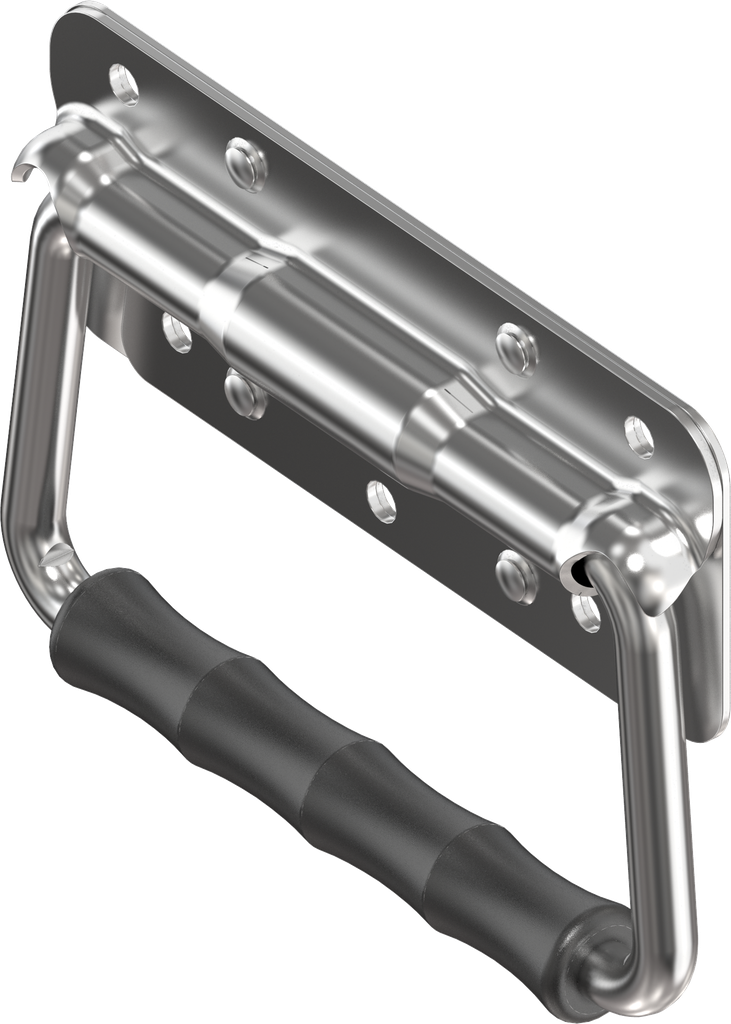 Chest handle with piano wire torsion spring, Stainless steel AISI 303 ...